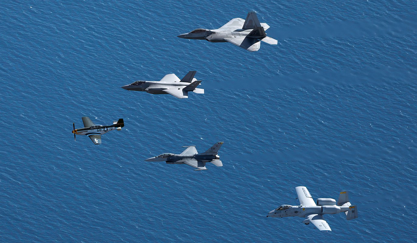 Super Bowl Flyover 2022 - Air Force Heritage Flight | West Coast Aerial ...