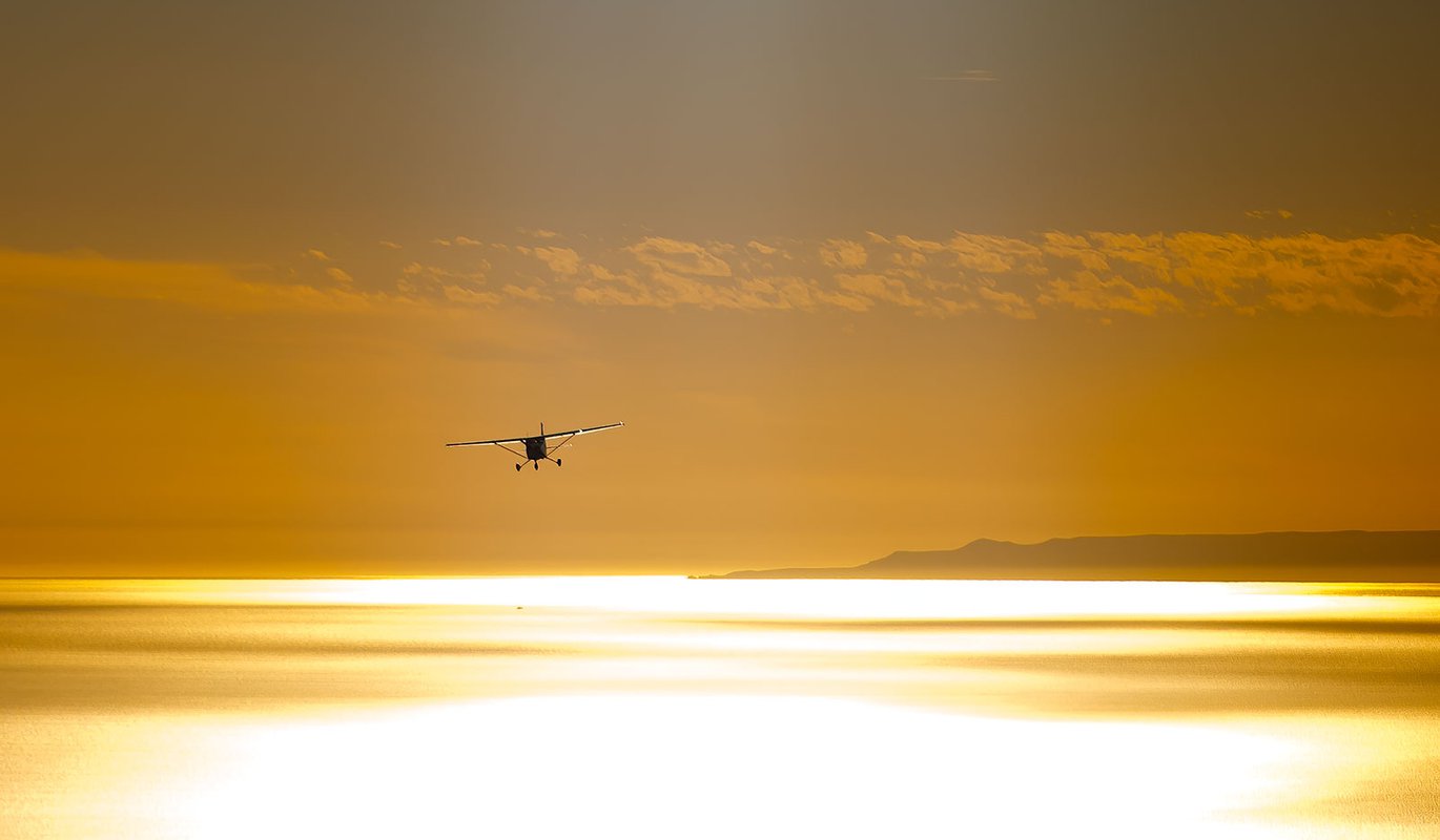 Cessna at Sunset | West Coast Aerial Photography, Inc