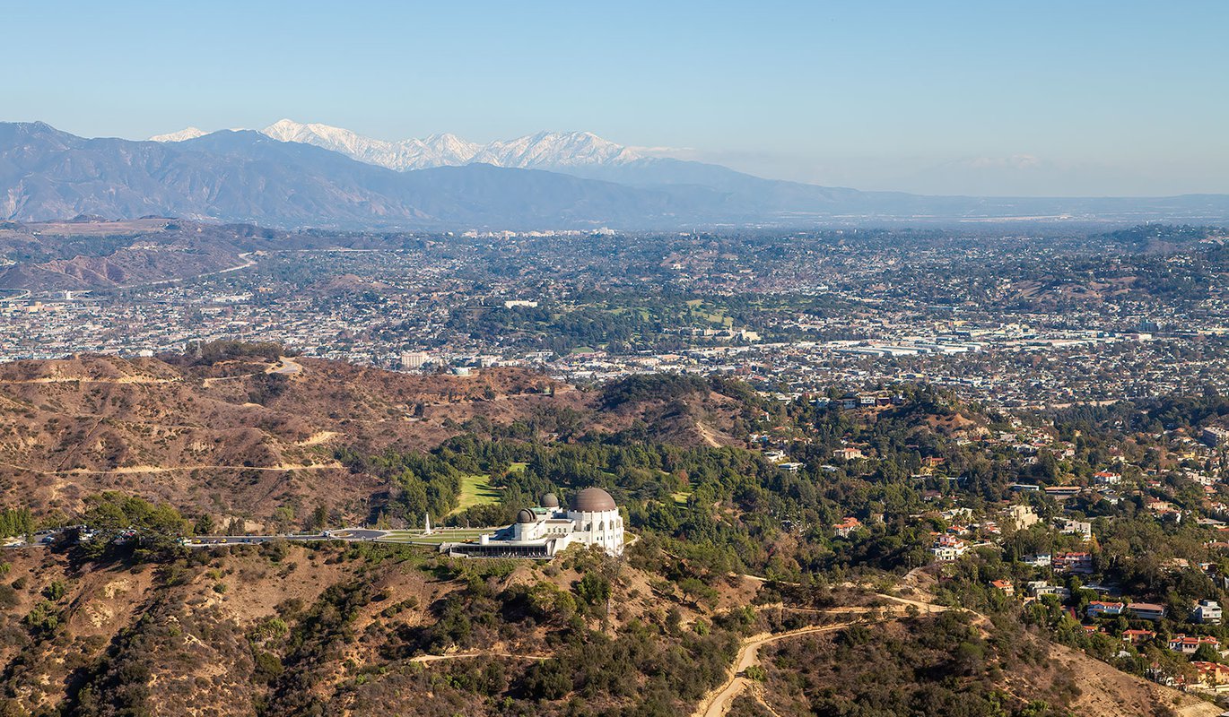 Griffith Observatory in Griffith Park | West Coast Aerial Photography, Inc